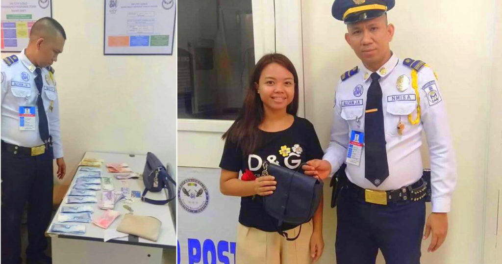 Honest SM Cinema Guard returns bag full of cash