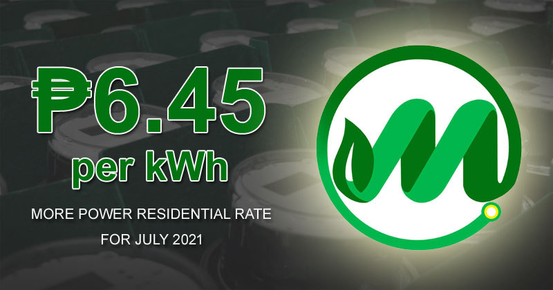 MORE Power residential electricity rate drops to ₱6.45/kWh, the lowest ...