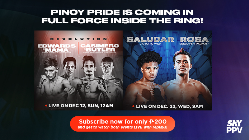 Live December Slugfest feat. Top Pinoy Fighters on Pay-Per-View's ...