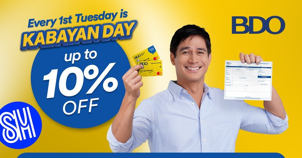 10% off every first Tuesday! Celebrate Kabayan Day at SM Malls with BDO ...