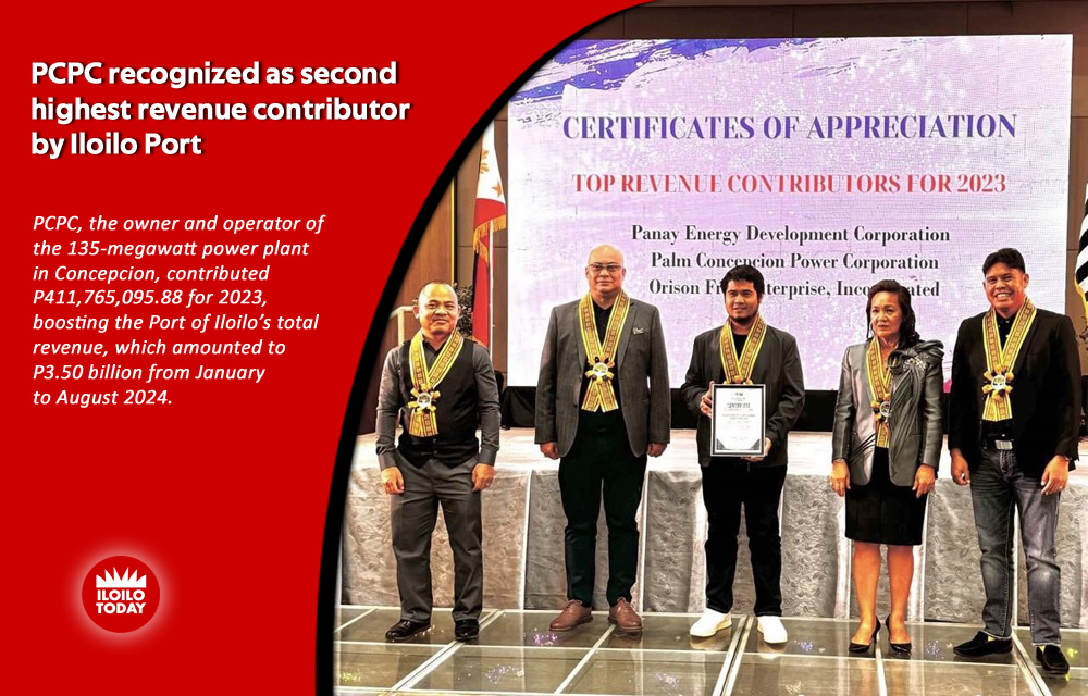 PCPC recognized as 2nd highest revenue contributor by Iloilo Port